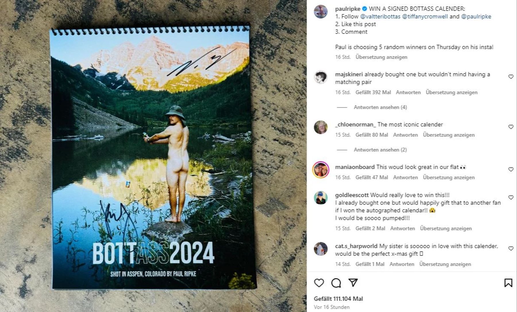 Alfa-Sauber-Star Valtteri Bottas sammelt Spenden mit Nackt-Kalender ...