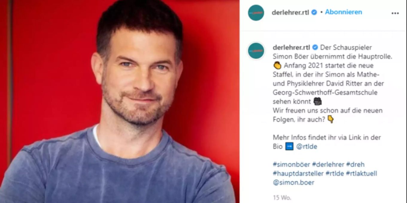 Simon Böer erstmals als «Der Lehrer» zu sehen | Nau.ch