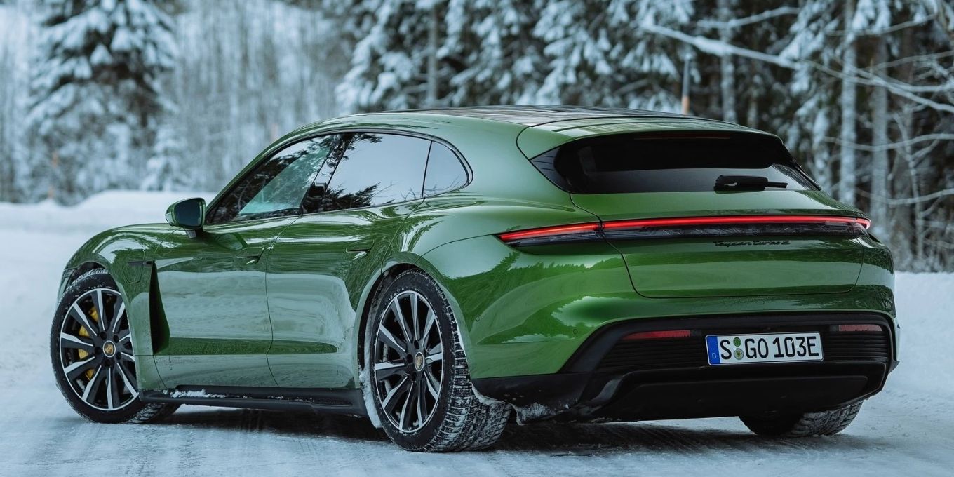 Luxus Porsche Taycan Grn Bildernull