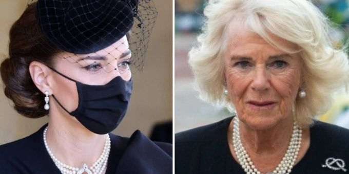 Königin Camilla und Prinzessin Kate trauern mit Perlenschmuck | Nau.ch Königin Camilla und Prinzessin Kate trauern mit Perlenschmuck | Nau.ch