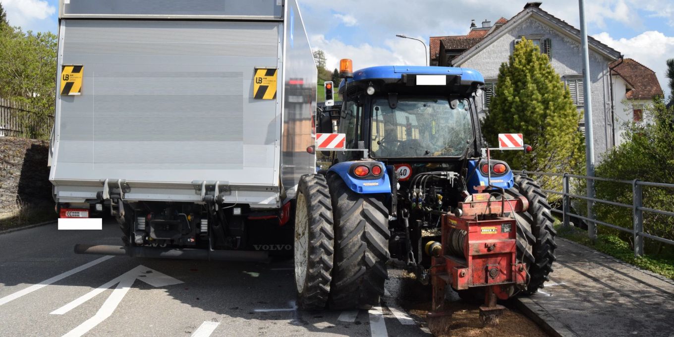 Herisau AR: Traktor kollidiert mit Lastwagen | Nau.ch