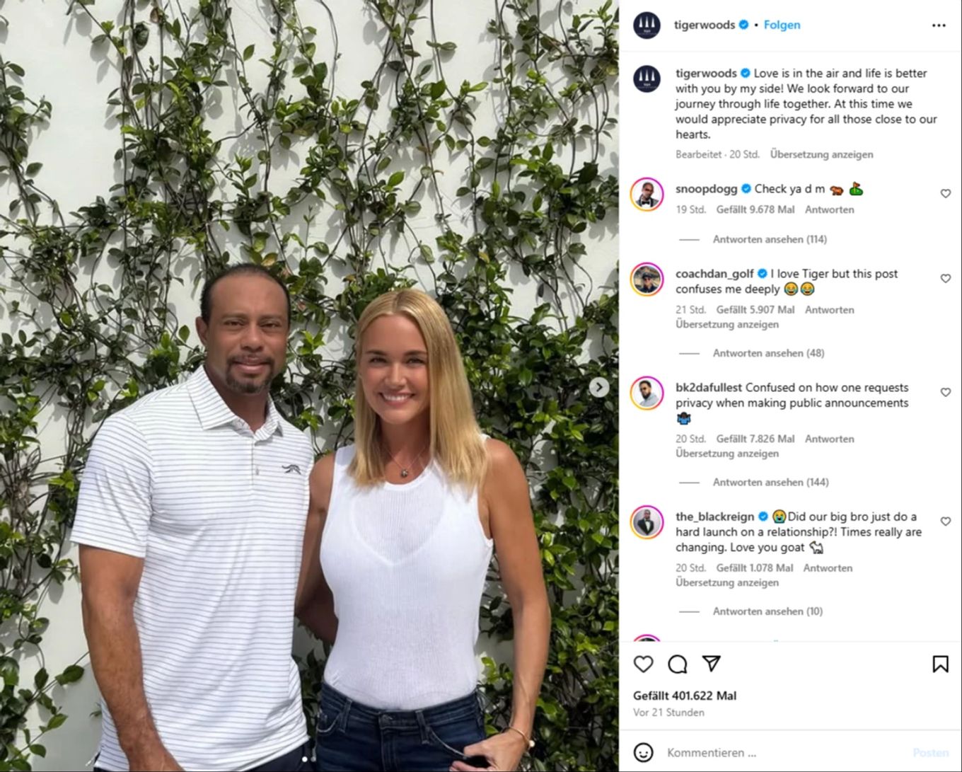 Tiger Woods: Gehörnte Ex-Frau lacht über seine neue Liebe | Nau.ch